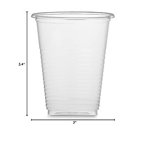 Munfix 500 Pack 7 Oz Clear Plastic Cups, Disposable Drinking Cups, Plastic Party Cups, Transparent Plastic Cups Bulk for Birthday Parties, Picnics, Ceremonies, and All Events