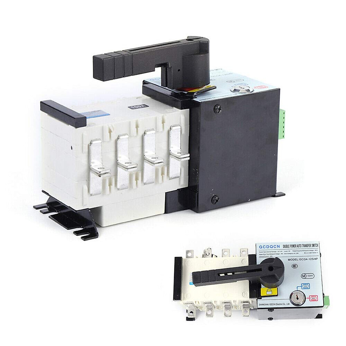 4P Dual Power Automatic Transfer Switch for Generator Changeover Switch 400V 100A (4P/100A)