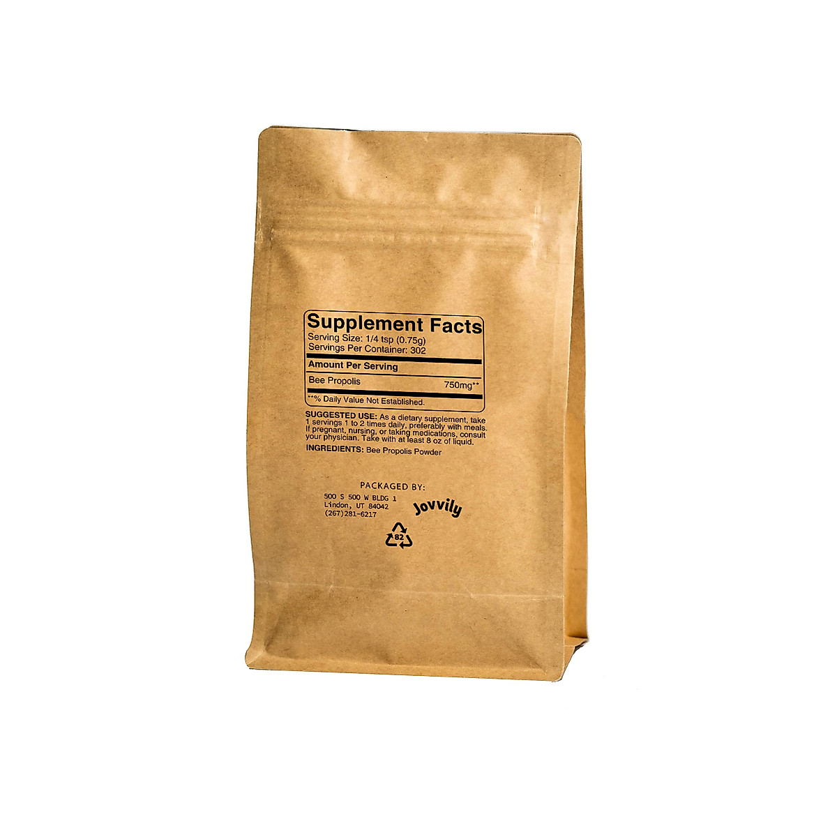 Jovvily Bee Propolis Powder - 8 oz - Lab Verified - Always Pure - No Fillers