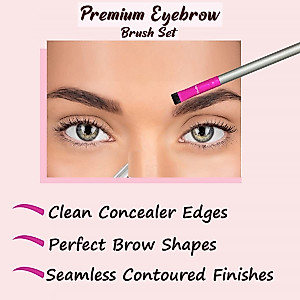 Flat Concealer Brow Makeup Brush - Liquid Foundation Kabuki Makeup Brushes Best For Concealers Blush Mask Contour Powder Mineral Products Dense Blending Applicator