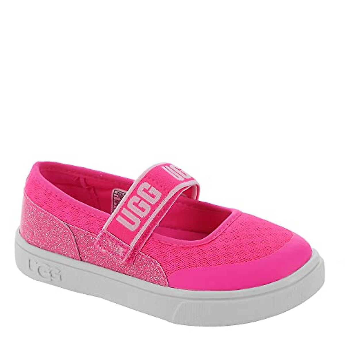UGG Unisex-Child Rennon Skimmer Glitter Sneaker, Taffy Pink, 11 Little Kid