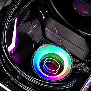 Cooler Master MasterLiquid ML280 Mirror ARGB CPU Liquid Cooler - 3rd Gen. Pump AIO Water Cooling System, 2 x 140mm SickleFlow V2 Fans, Enhanced 280mm Radiator - AMD & Intel Socket Compatible