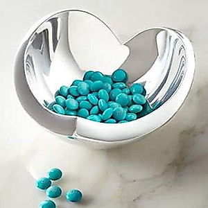 nambe Love Bowl Mini | Metal Heart Candy Bowl | Valentine’s Day Décor and Gift for Her | Heart Shaped Mirror Bowl | Decorative Bowl for Mantel, Entry Way, or Kitchen Counter