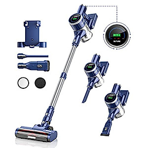 BuTure Cordless Vacuum Cleaner, 400W 33KPA Stick Vacuum with Automatic Dust Detection, Large LED Display, Up to 55Mins,Ultra-Quiet Handheld Vacuum Cleaners for Hardwood Floor Carpet Pet Hair