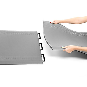 WeatherTech ComfortMat Connect, 24 by 36 Inches Anti-Fatigue End Mats, Carbon Fiber Pattern, Grey - Set of 2