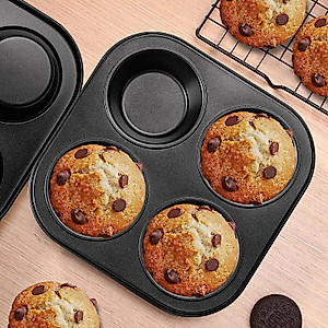 Yomvzake Air Fryer Muffin Pan, 2 Pack Cupcake Molds for Air Fryer Toaster Oven, Nonstick Cupcake Baking Pan for Counter Top Oven Small Oven