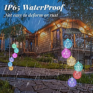 Yard Decor Lights, Solar Wind Chimes, Hanging Solar Lights Ball Wind Chimes,2023 Gifts for Women/Mom/Grandma/Wife/Daughter/Sister/Aunt, Birthday Gifts,Gardening Gift for Christmas,Outdoor Decorations