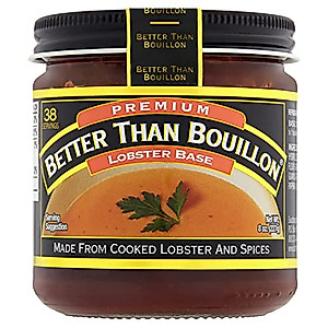 Better Than Bouillon Premium Lobster Base, Made from Select Cooked Lobster & Spices, Makes 9.5 Quarts of Broth 38 Servings, 8 Ounce (Pack of 2)