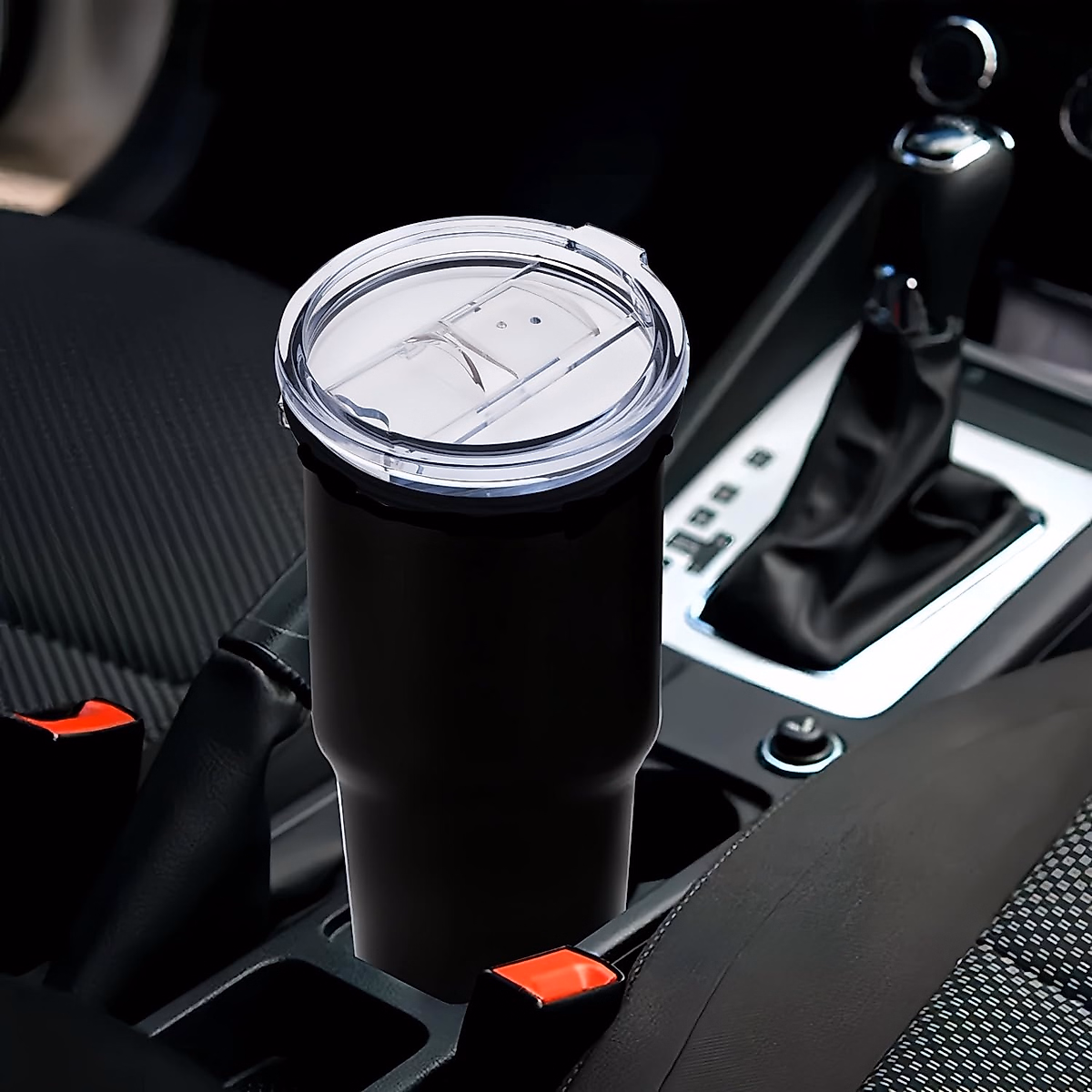 sweetfamily 2 Replacement Lids for Stainless Steel Tumbler Travel Cup,3.1 to 3.15 INCH Cup Mouth Compatible with YETI Rambler and More Tumbler Cups,Spill Proof Splash Resistant Sliding Covers (20 oz)