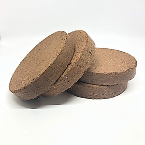 Poopoo Pucks Coconut Coir Disks for Composting Toilet Organic, Natural 7 to 8 disks 4-inch Diameter