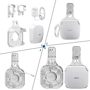 PETIMETI Wall Mount for EERO Pro 6 Mesh WiFi System, Space Saving Wall Mount Bracket for EERO Pro 6 Router with Cord Management and Easily Moved(3 Pack)