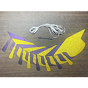 Graduation Party Decorations Purple Gold 2023 NYU Graduation Decorations 4pcs Graduation Hat Banner Garlands Glitter Purple Gold for 2023 Graduation Party Supplies