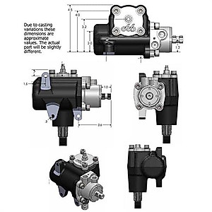 Vega Power Cross Steering Gear Box Combo