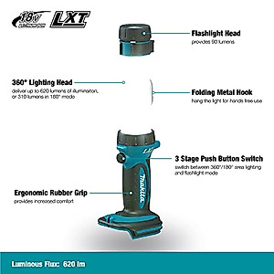 Makita DML806 18V LXT Lithium-Ion Cordless L.E.D. Lantern/Flashlight Tool