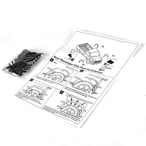 DNA Motoring IF-10010-MBK 4 Pcs OE Style Wheel Fender Flares Compatible with 99-06 Silverado / 07 Silverado Classic 68.4", 78", 69.2", 96" Fleetside Models