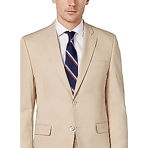 Lauren Ralph Lauren Mens Stretch Suit Separate Two-Button Suit Jacket Tan 50L