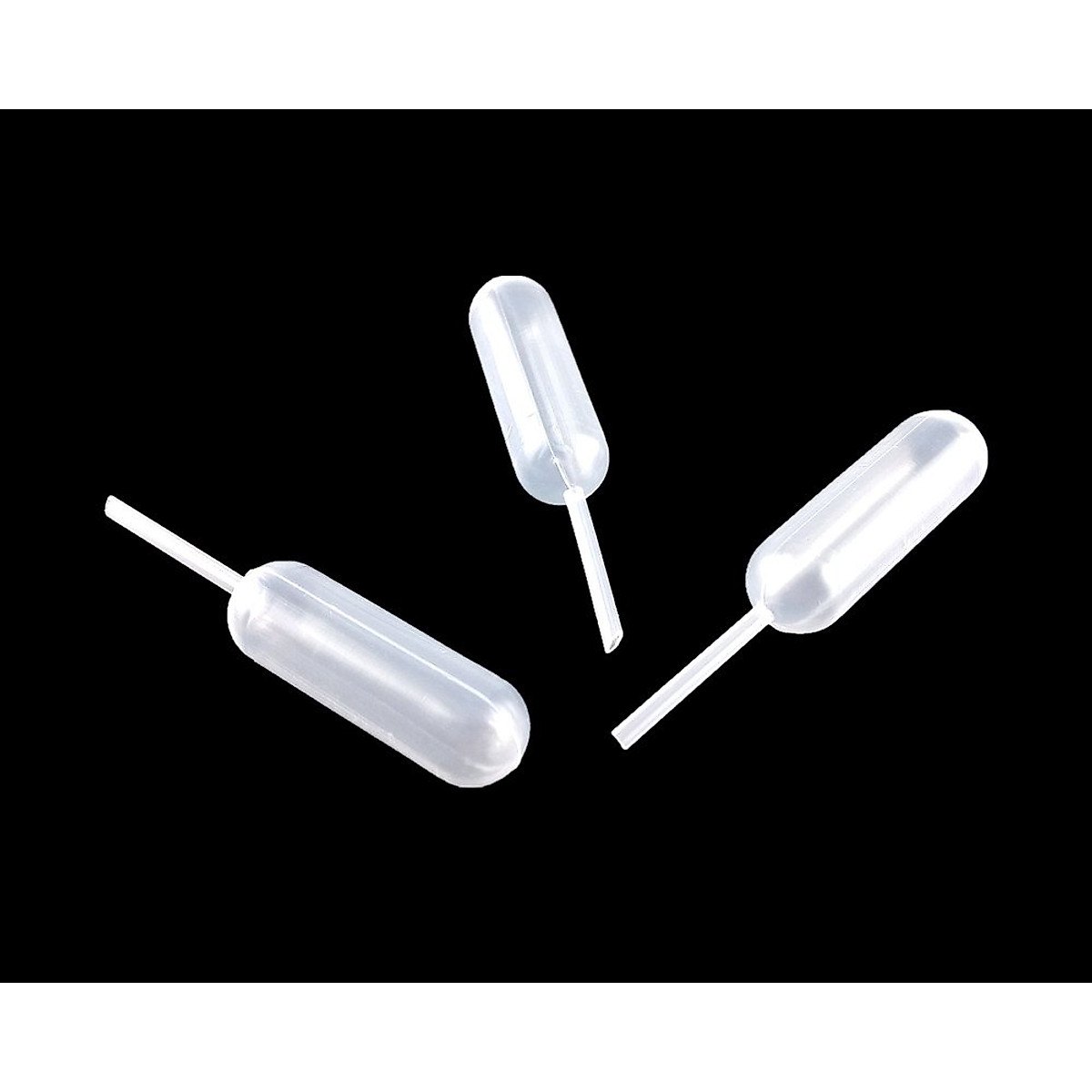 Yueton 50pcs Clear 4ml Liquid Dropper Pasteur Pipette, Plastic Squeeze Transfer Pipettes