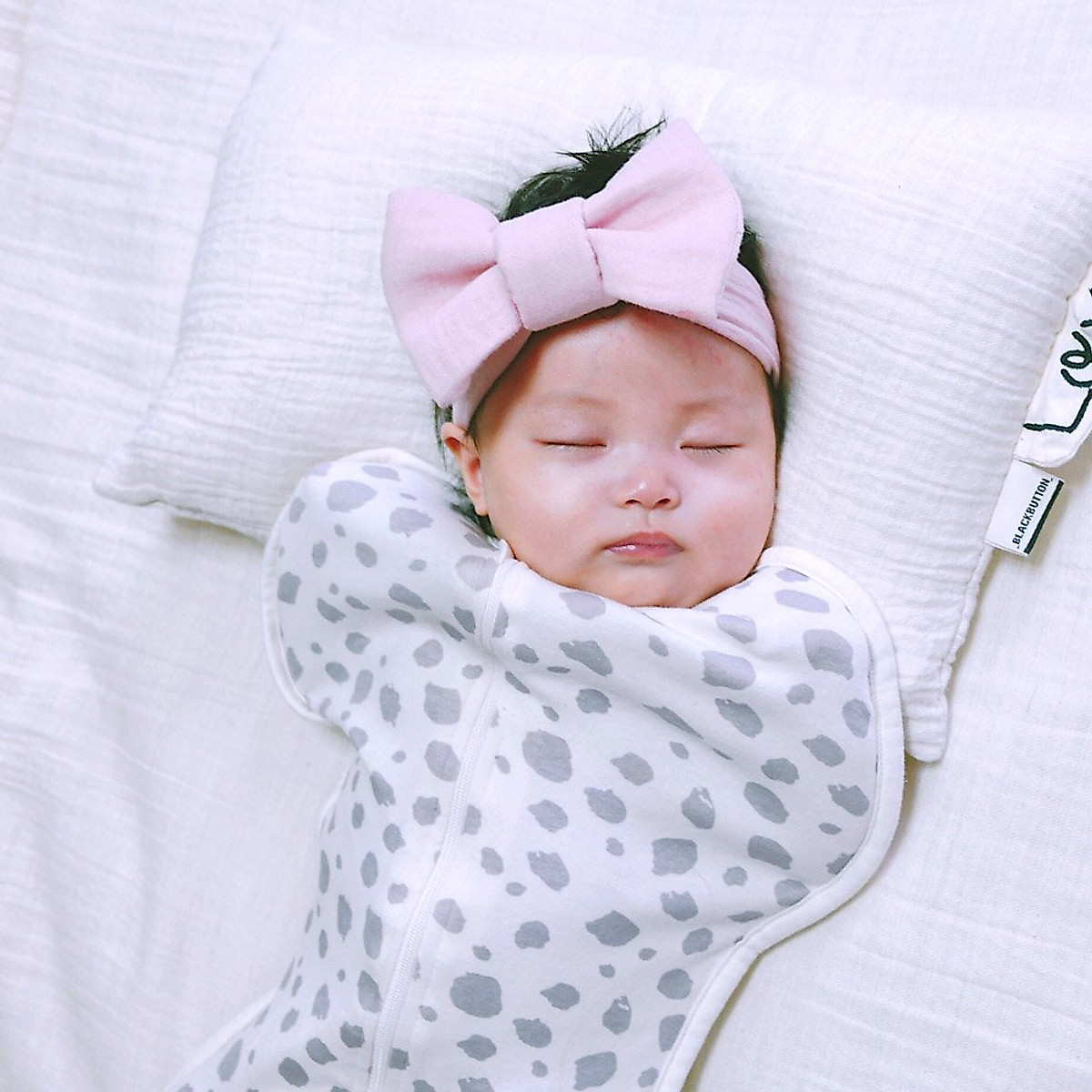 Organic Cotton Zipper Swaddle Blanket Snug Breathable Easy to use for Small Baby (Ribbon, 0-3m, Summer Season)