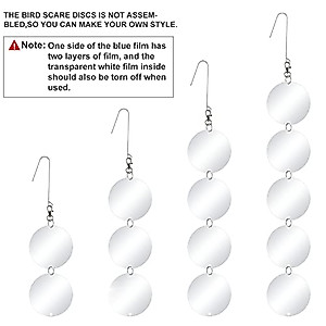 XPCARE 30 Pcs Bird Scare Discs -Highly Reflective Double-Sided Bird Reflectors, Upgraded Discs Set Reflective to Keep All Birds Away Like Woodpeckers, Pigeons, Ducks