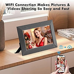 NETHGROW 32GB IPS Touch Screen Digital Picture Frame - 10.1 Inch WiFi Digital Photo Frame for Home Desk or Wall Decor, Share Photos Instantly via APP or Email, Unlimited Cloud Storage