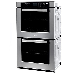COSMO COS-30EDWC 30 in. Haven Collection Double Electric Wall Oven, True Convection, Blue Porcelain, Self Cleaning in Stainless Steel