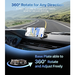 DesertWest Magsafe Car Mount, Industry's First Foldable Magnetic Phone Holder for iPhone 15/14/13/12 Pro Max, All Phones, Matte Black