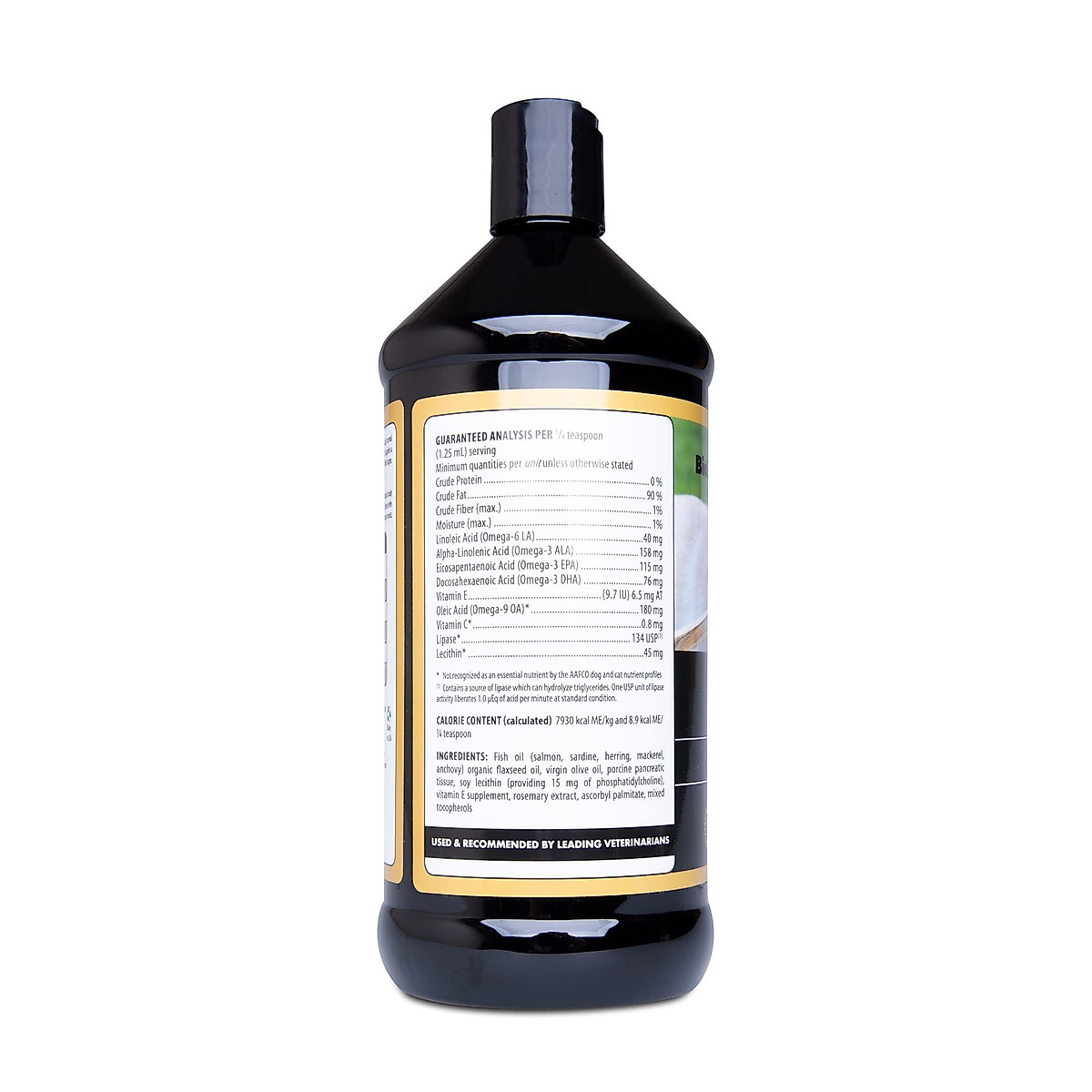 BiologicVET - BioFATS Omega 3-6-9 Fatty Acid with EPA & DHA, Supports Healthy Skin, Coat and General Wellness, 94-Day Supply for 80-lb. Animal, 32-fl. oz. Bottle