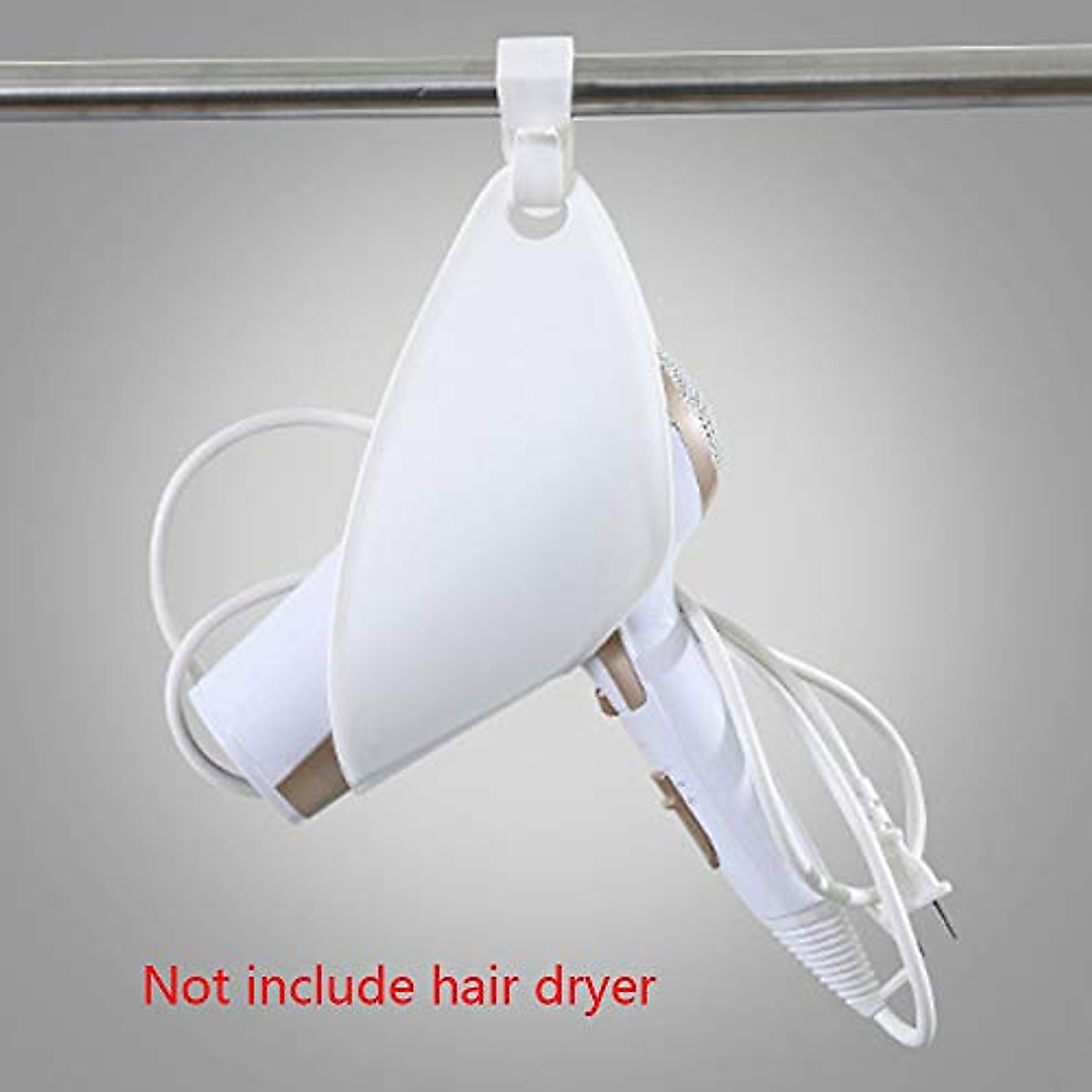 Hair Dryer Holder,Wall Hanging Hair Dryer Storage Bracket,Hook Design,No Drilling Removable Hair Dryer Stand Holder,2 Hanging Ways,Dryer Holder Rack Organizer,Fit Most Hair Dryer,for Bathroom