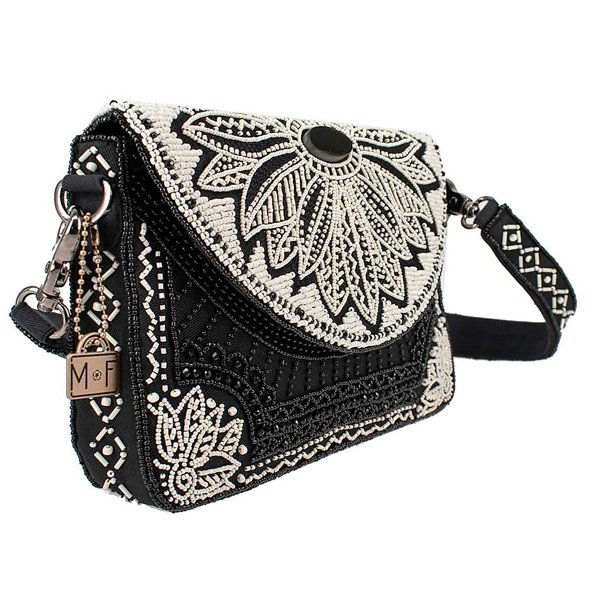 Mary Frances Back to Nature Shoulder Handbag, Black