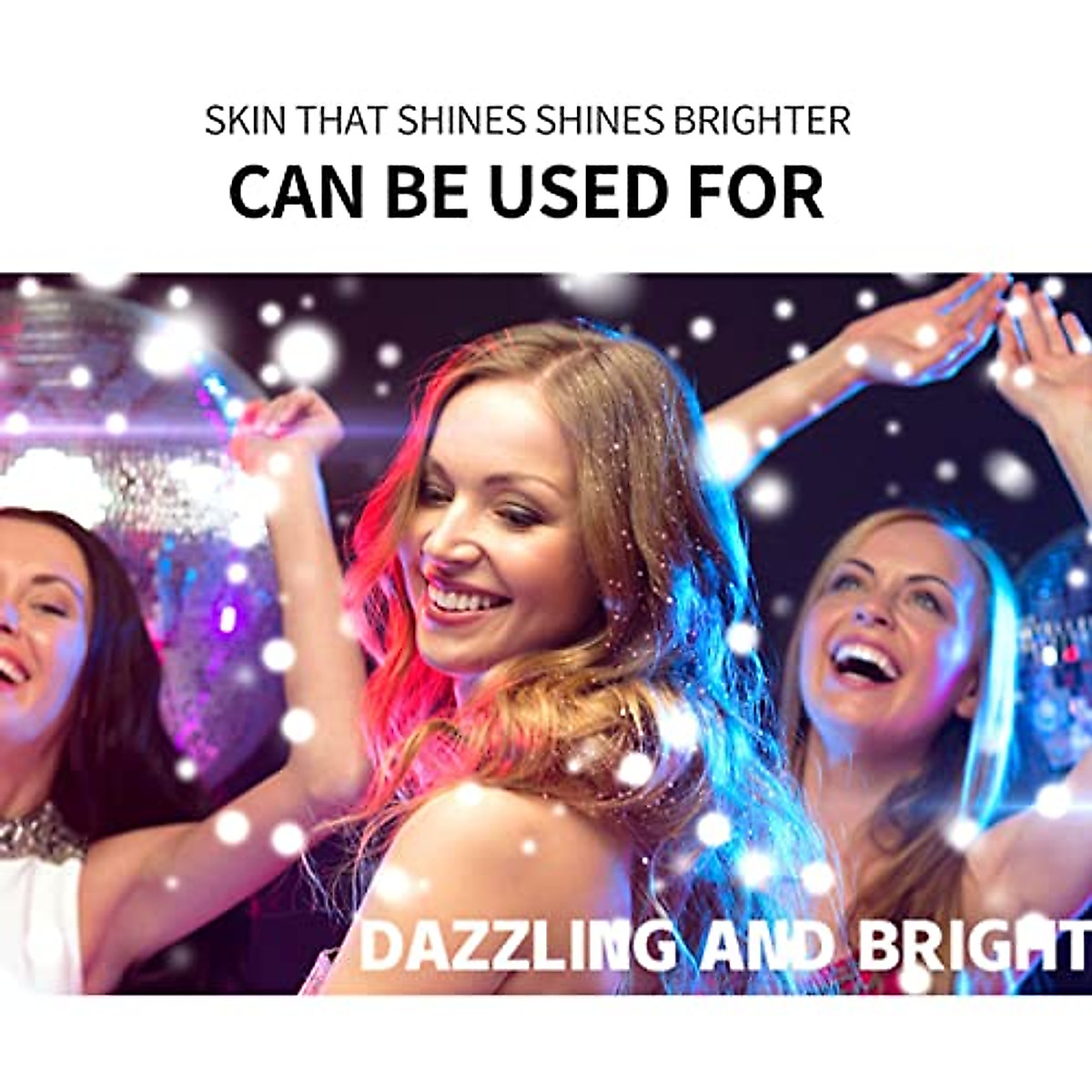 Go Ho Purple Glitter Powder Highlighter Makeup,Highlight Patting Powder with Sponge Head,Fine Shimmer Face Blush Powder Shinning Looking,Powder Puff Stick for Body Hair Glitter Make up,#06 Purple