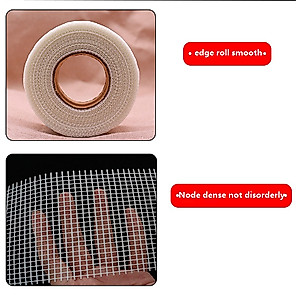 QILIMA Self-Adhesive Fiberglass Drywall Joint Mesh Tape, Fiber Mesh Crack Patch Wall Repair Fabric,2 Inch by 148 Feet White