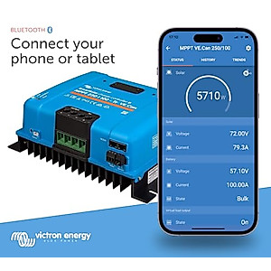 Victron Energy SmartSolar MPPT TR VE.Can 250V 100 amp 12/24/36/48-Volt Solar Charge Controller (Bluetooth)
