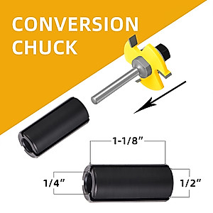 MEIGGTOOL 1/4 Inch Shank Slot Cutter Router Bit Set - 6 Size