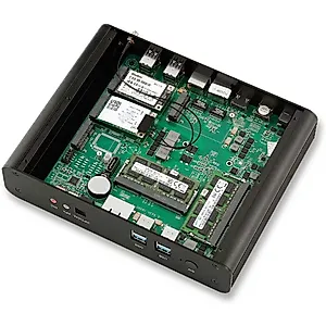 KINGDEL Fanless Mini Desktop Computer, Mini PC with Intel i7 CPU, 16GB RAM, 512GB SSD, 2xHD Ports, 2xLAN, All Metal Body, W-11 Pro