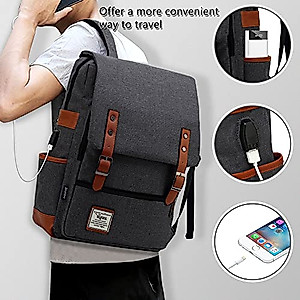 Beejirm Vintage Slim Backpack Womens Back Pack for Travelling, Casual Vintage Backpack With Usb Charging Port