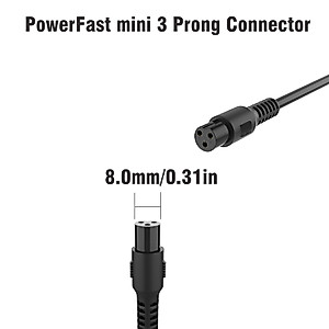 Toeaot 42V 2A Power Adapter with 3-Prong Inline Connector for 36V Pocket Mod,Dirt Quad,and Sports Mod Power Supply Adapter
