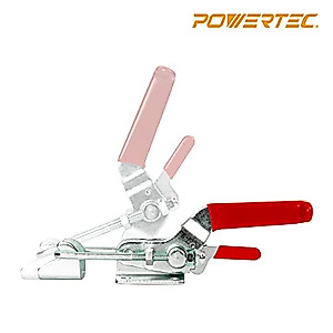 POWERTEC 20340V Heavy Duty Adjustable Latch-Action U Bolt Self-lock Toggle Clamp, 2000 lbs Capacity, 40341, 2PK