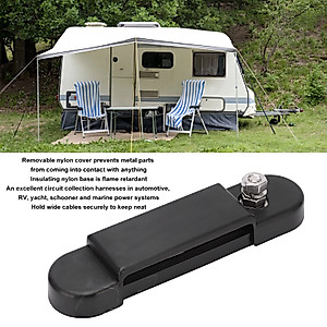 Power Distribution Terminal Blocks with Low Resistance and Good Conductivity, Removable Housing, Flame Retardant, for Car, Caravan, Yacht, Catamaran and Marine Power Systems