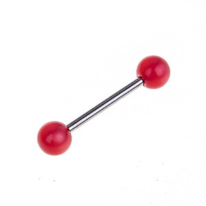 Memsion 20pcs 14G Tongue Rings 316L Surgical Stainless Steel Hypoallergenic Tongue Ring Acrylic Straight Barbell Tongue Piercing Pack Mix Color Nipple Piercing for Women Men