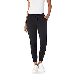 Amazon Essentials Women's Fleece Jogger Sweatpant (Available in Plus Size), Black, Large