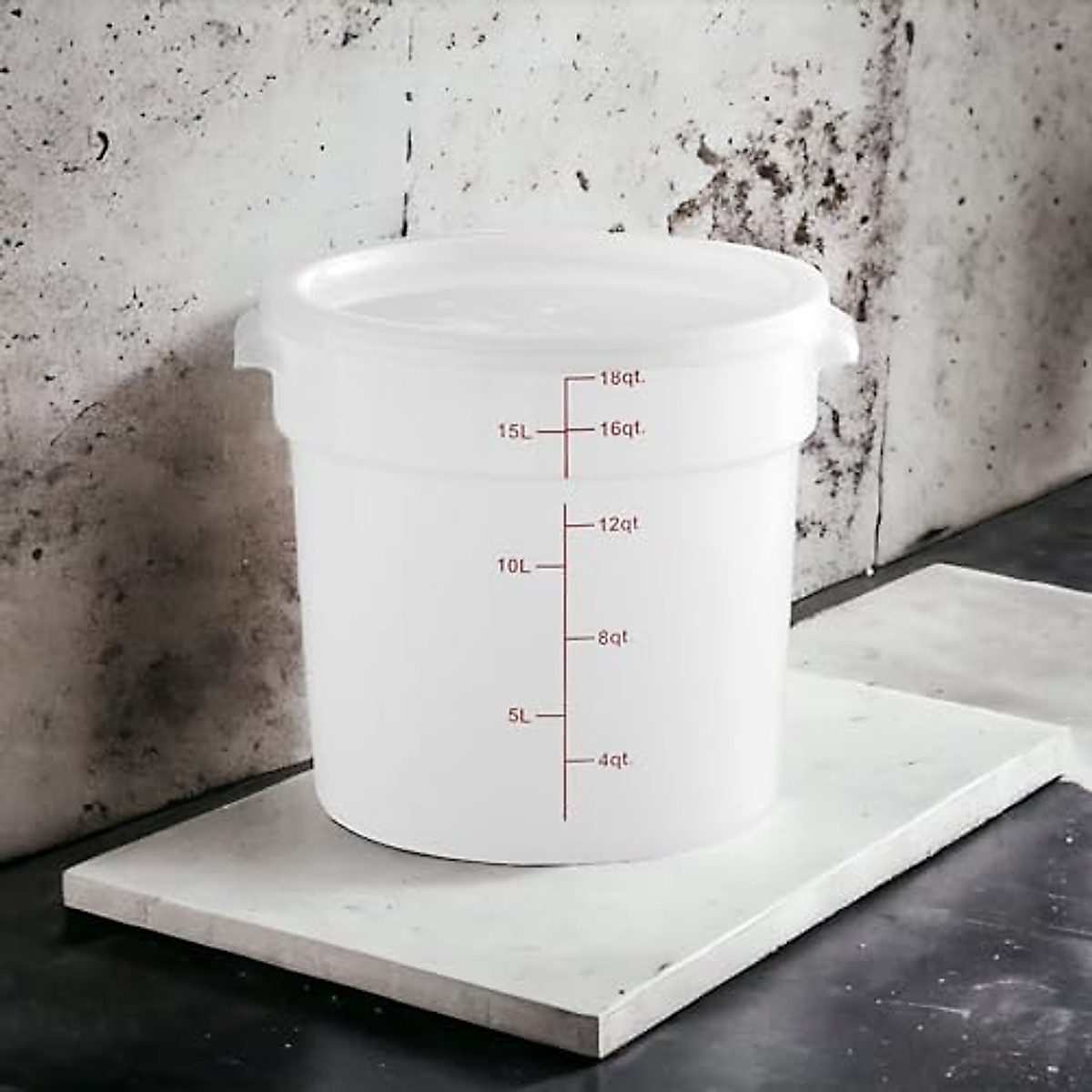 uVeans COMBO PACK Round Food Storage Containers With Lids - 18 Quart Food Storage Set - 4 Containers, 4 Lids