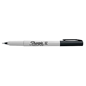Sharpie Permanent Marker, Ultra Fine Point, Black, 1 Count