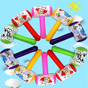 Dzrige Inflatable Cartoon Hammer with Sound Bell Handle Hammer Funny Toys for Kids (Random Color)