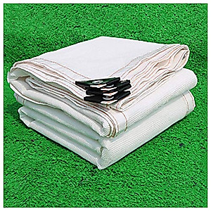 White Shade Netting for Garden, 8x8m Shade Cloth with Grommets 50% UV Barrier Breathable Mesh for Fences Gardens Backyards Outdoor Patios Gazebos Greenhouses Barns Sunshade Fabric