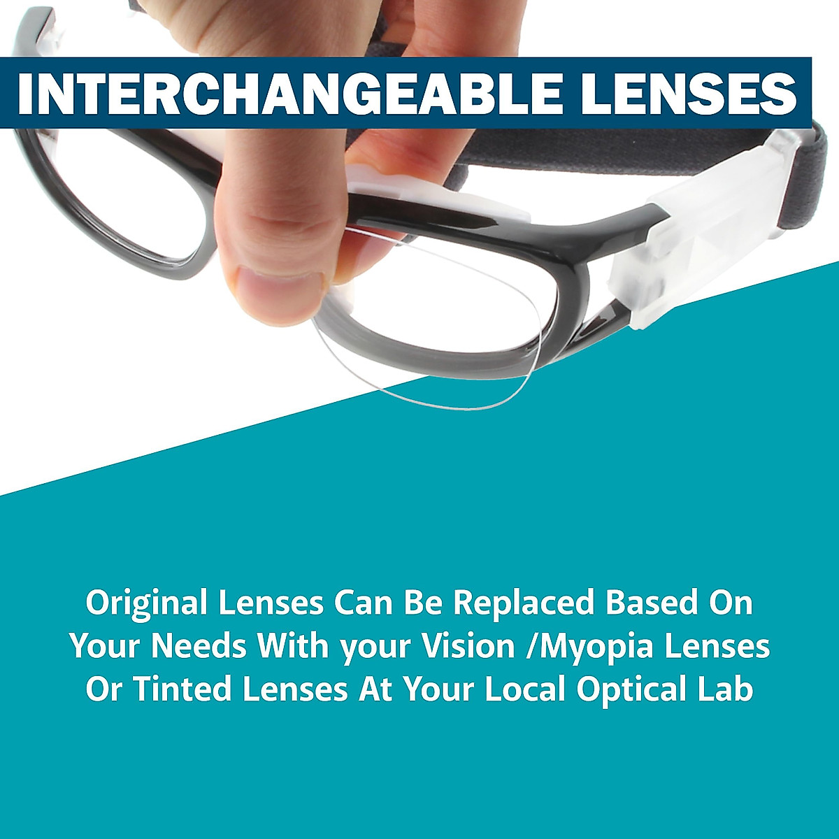 BLUE CUT Safety Basketball Goggles For Kids for Outdoor Sports Activities Soccer Football Anti Fog Lenses (Black)