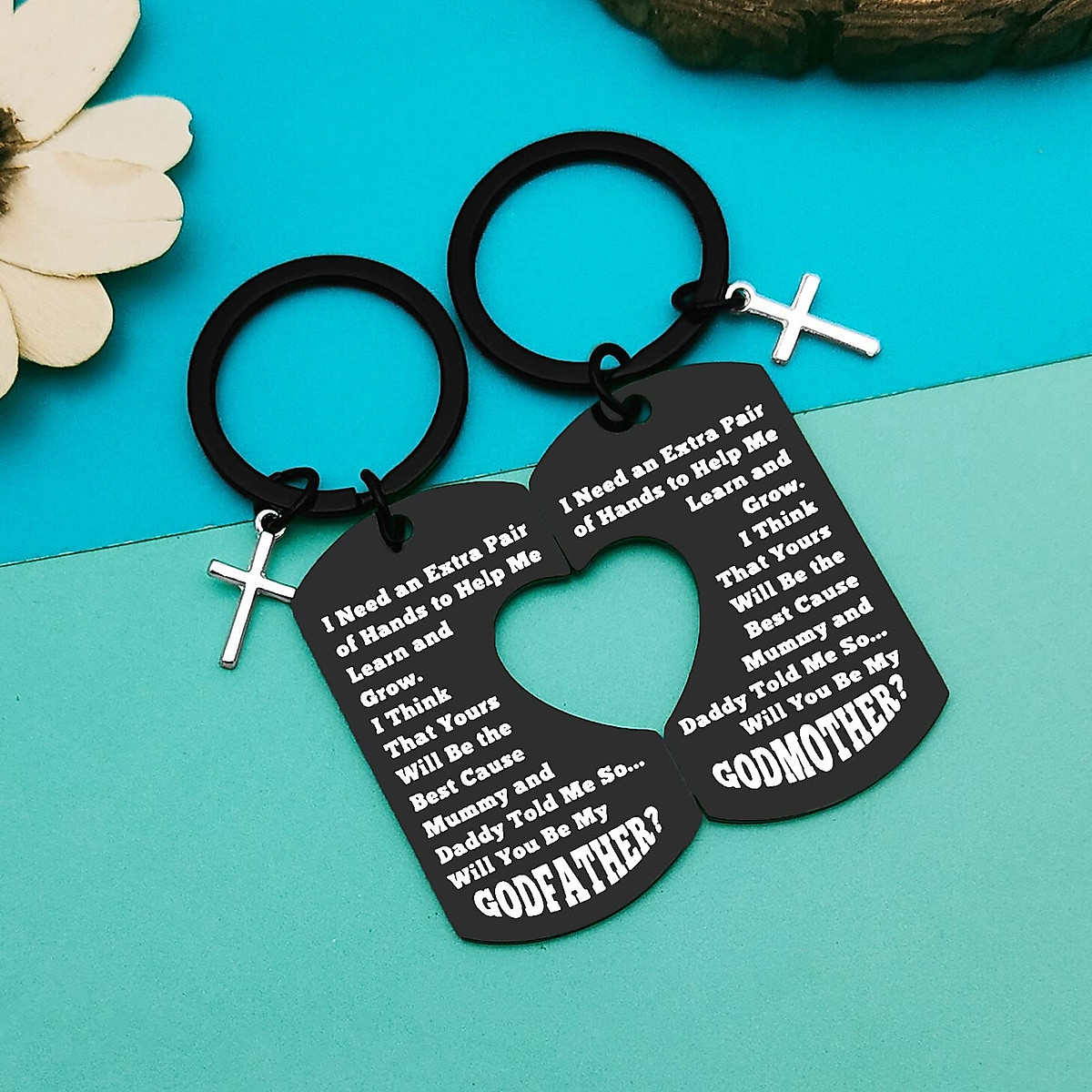 Godparent Gifts from Godchild Godfather Proposal Gift Keychain Godmother to Be Gift Promoted to Godparent Gift Godparents Announcement Jewelry First Communion Gift Godparent Proposal Gifts for Baptism