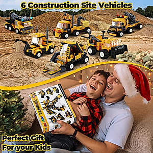 MOONTOY 718Pcs STEM Toys Building Blocks, Educational Robot Building Toys Engineering Construction Vehicle Truck DIY Building Kit Gifts for Preschool Kids Boys Girls 6 7 8 9 10 11 12 13 14 Years Old