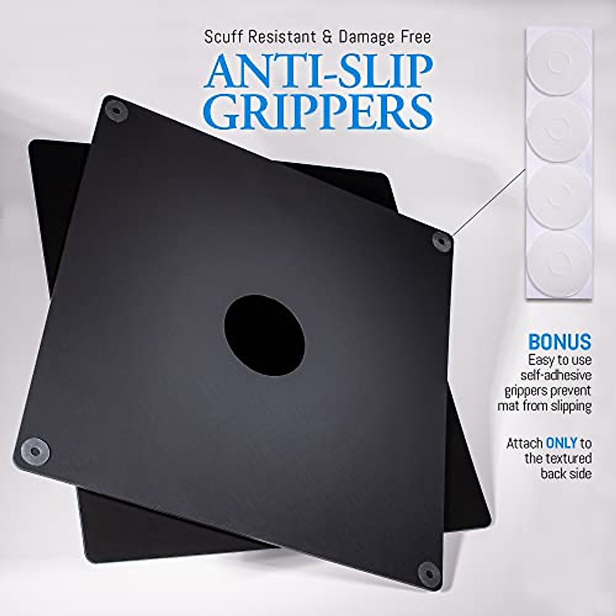 WA Portman Rotating Self Healing Cutting Mat And Rotary Cutter Set - Rotating Cutting Mat for Sewing & Quilting - 13x13 Inch Self Healing Cutting Mat Set - Rotary Cutter Mat - 5 Extra Blades