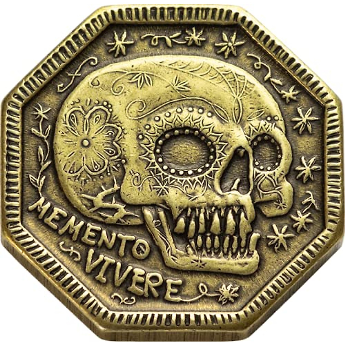 Memento Mori Brass Coin | Memento Vivere Stoic Reminder Token