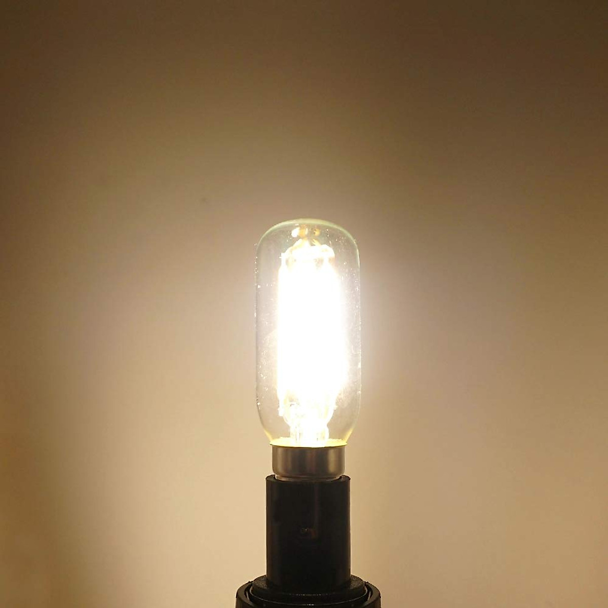 OPALRAY T8(T25) Mini Tube LED Bulb, 4W Dimmable, 400Lm 40W Incandescent Equivalent, Candelabra Bulb E12 Base, 2700K Warm White Soft Lighting, Clear Glass Small Tubular Tip, Pack of 5